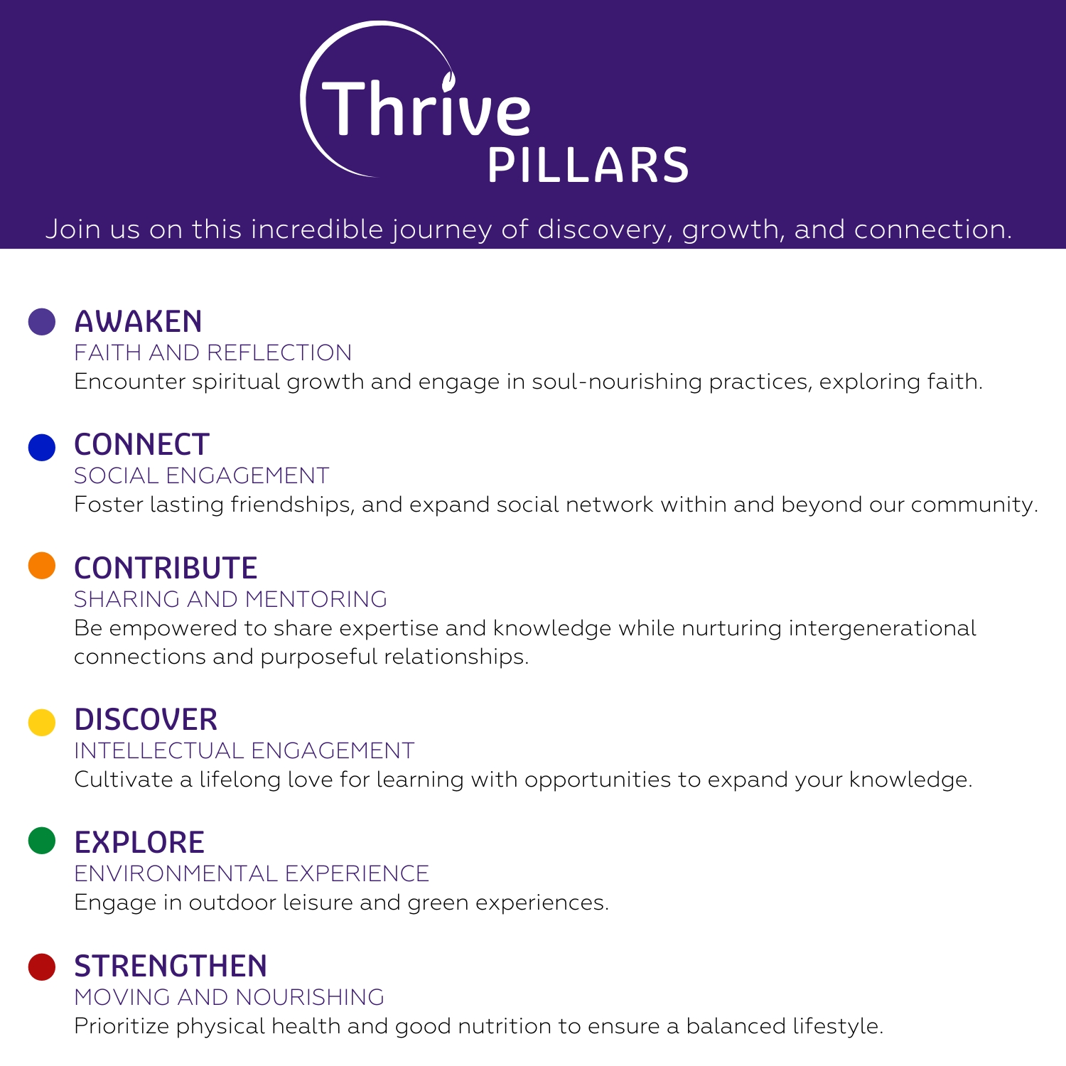 Calendars | Events and Thrive Programming | Miravida Living